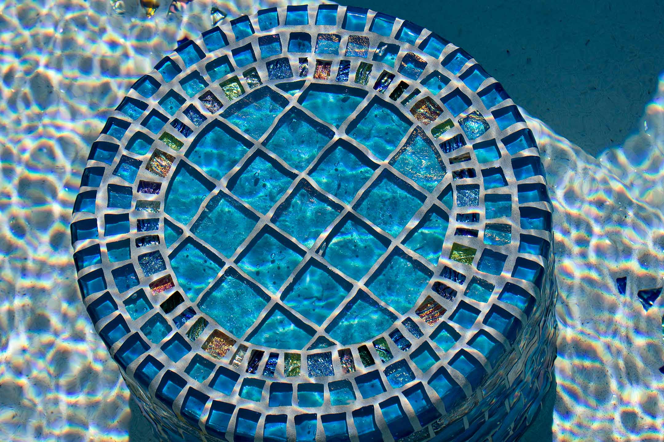 Pool Glass Accent Tiles - Jewel Inlays - PebbleTec