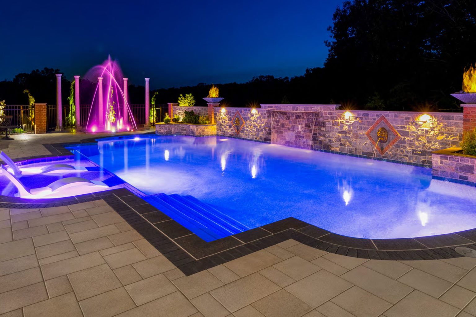 PebbleSheen: Blue Granite - Medium Blue Water Color