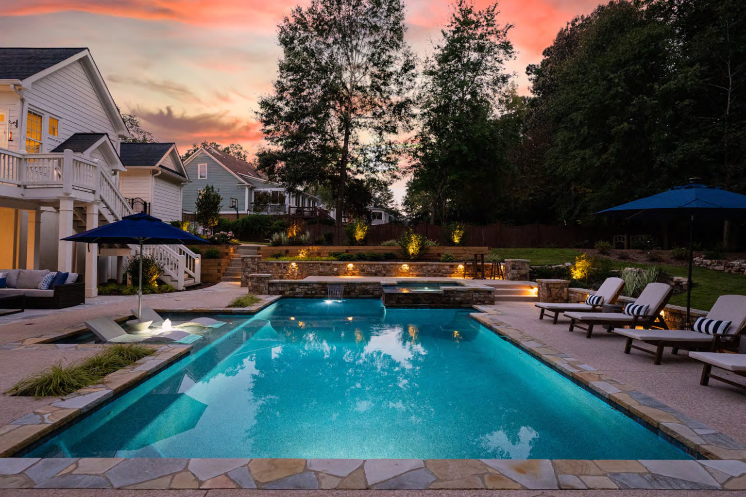 PebbleSheen: Blue Granite - Medium Blue Water Color