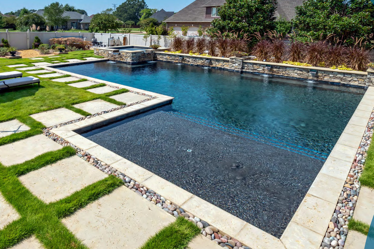 PebbleSheen: Ocean Blue - Dark Blue Water Color