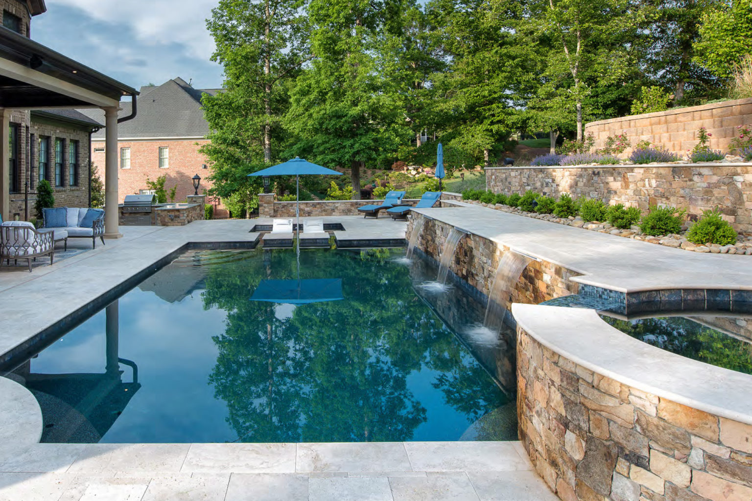 PebbleSheen: Ocean Blue - Dark Blue Water Color